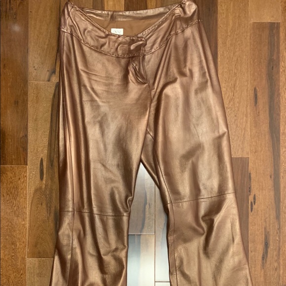 Cache | Pants & Jumpsuits | Brownbronze Cache Genuine Leather Pants ...